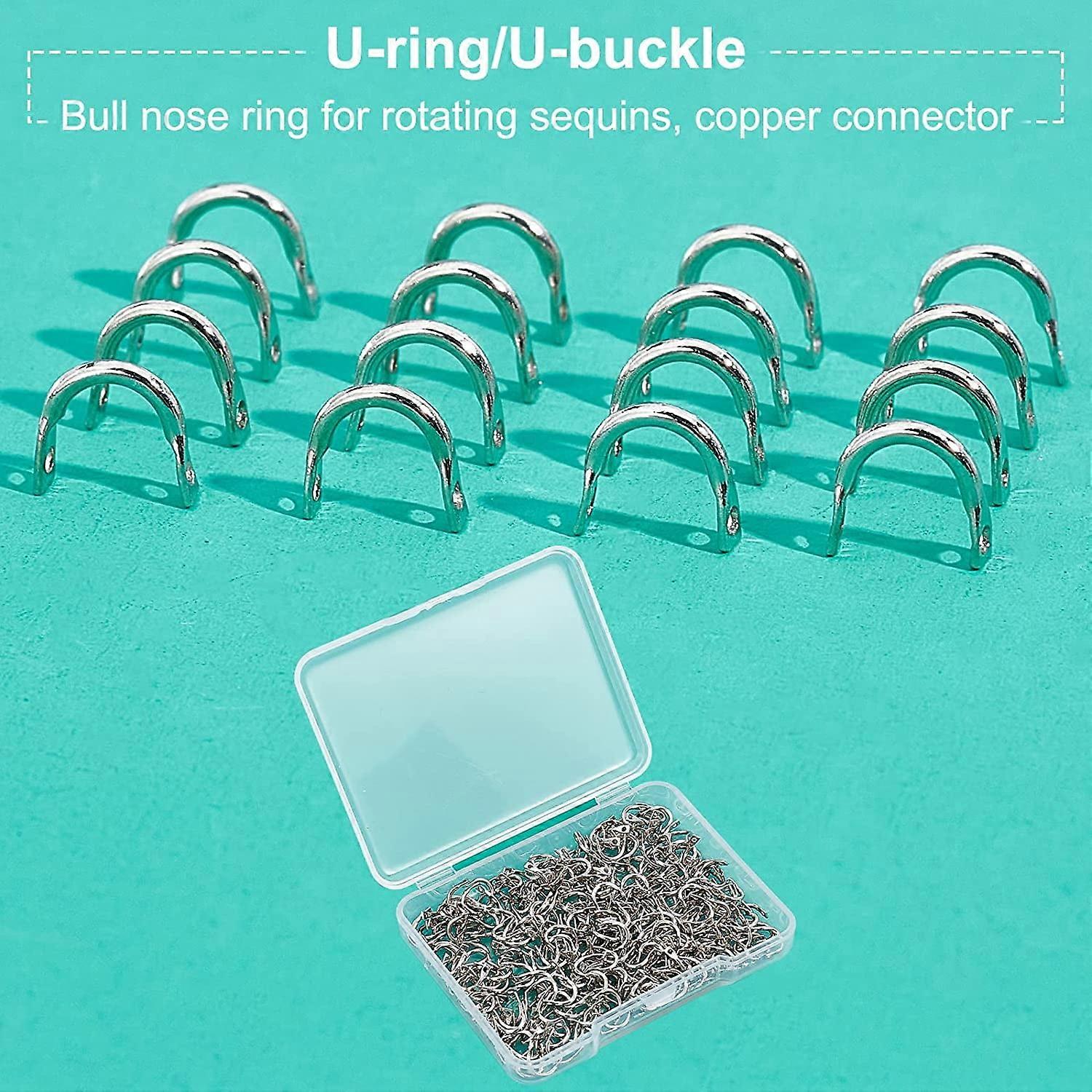 300Pcs Fishing Spinner Clevis U Shaped Spinnerbait Clevis Platinum ...