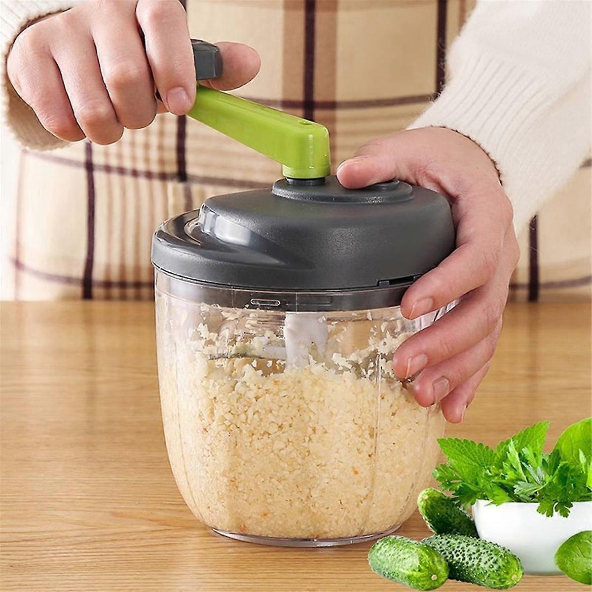 Hand Chopper, Manual Food Chopper, Hand Crank Onion Spinner, Food ...