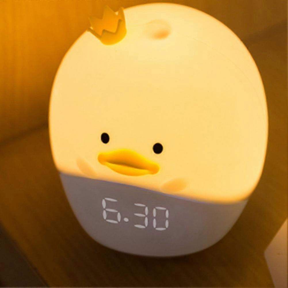 Little Duck Alarm Clock Student LED Digital Bedside Clock Children's ...