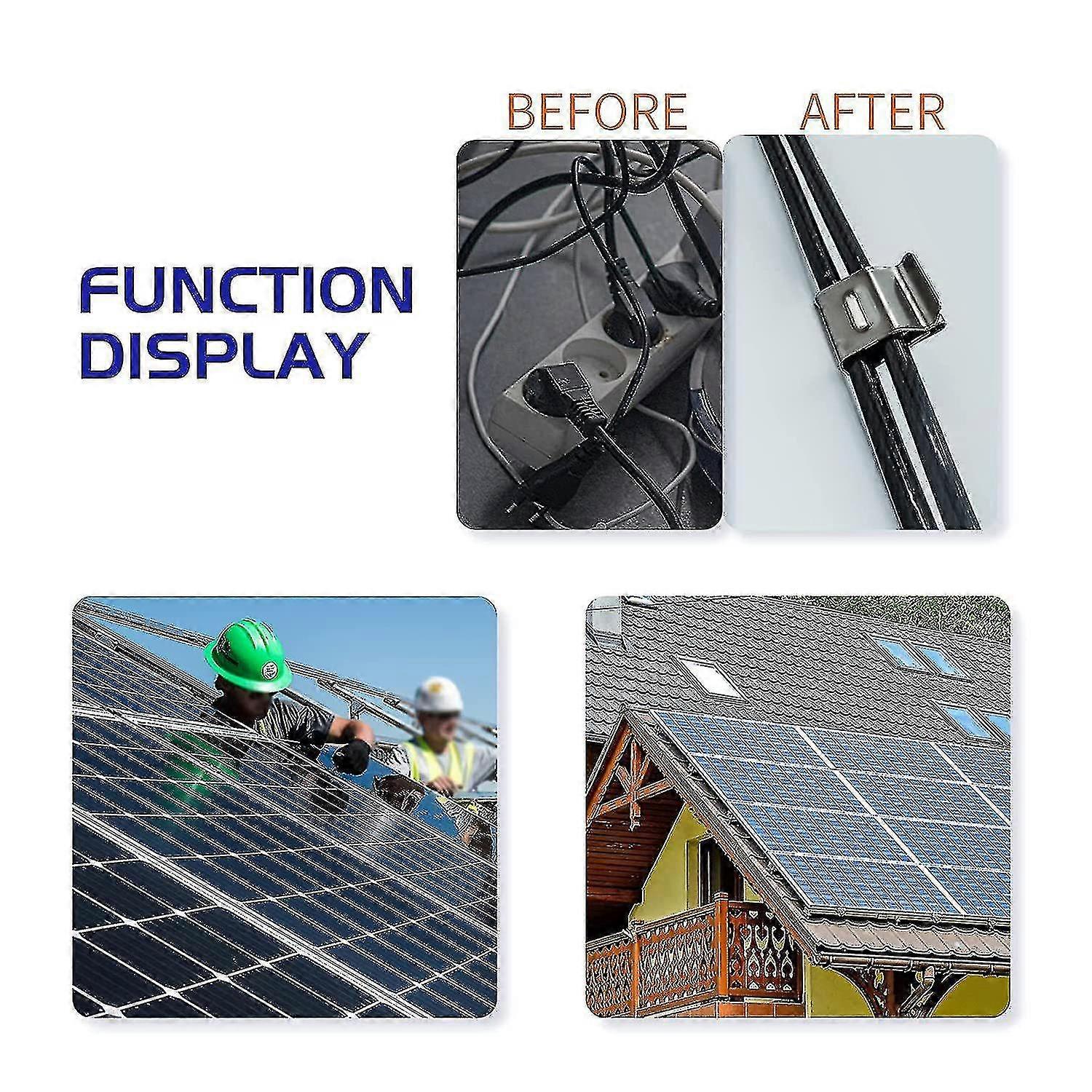 20/50/100pcs Solar Panel Cable Clips Management Pv Wire Clip Fastener ...