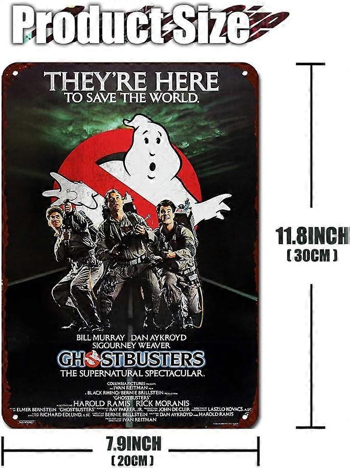 Movie Series Vintage Retro Tin Sign- Ghostbusters Movie Poster -812 ...