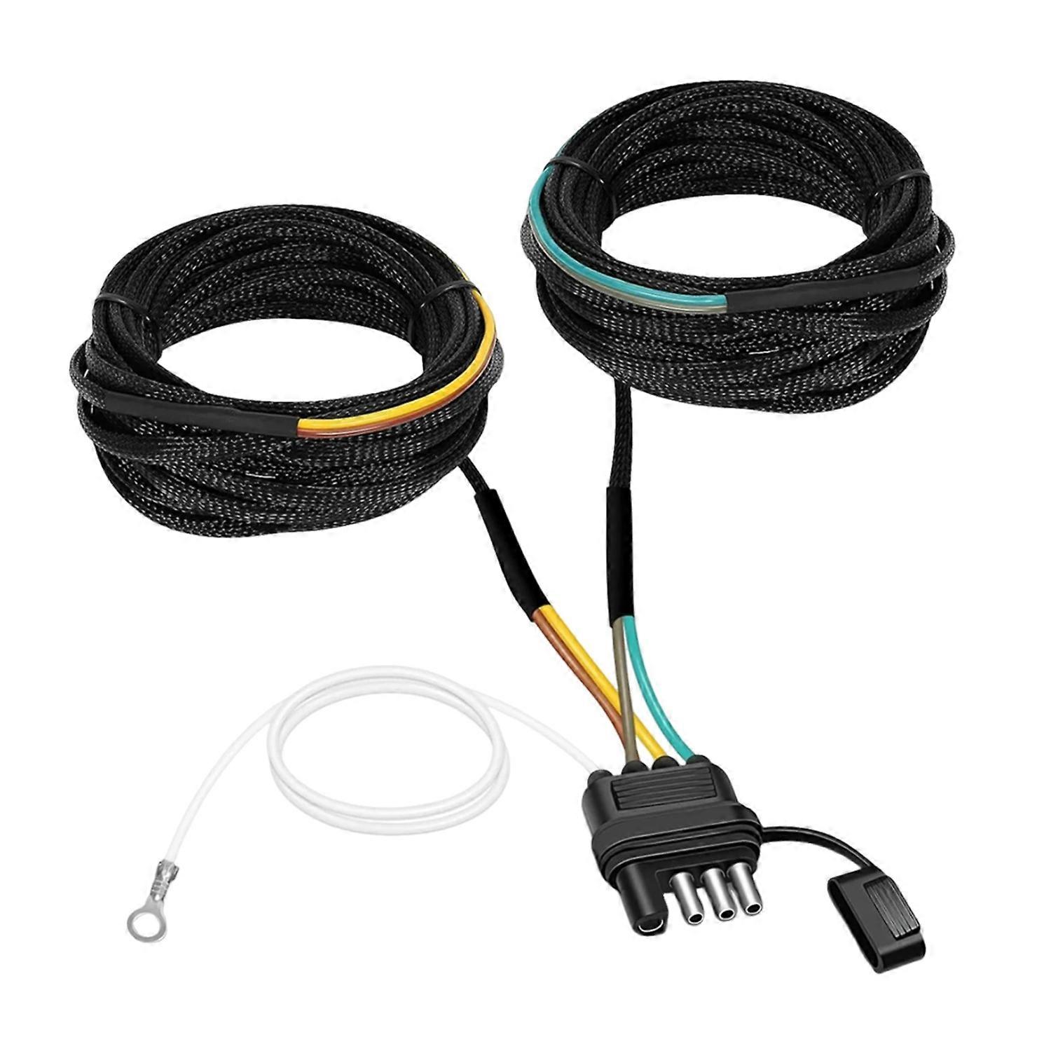 Boat RV 4 Pin 5 Wire Trailer Wiring Harness with Nylon Net Tube PVC ...