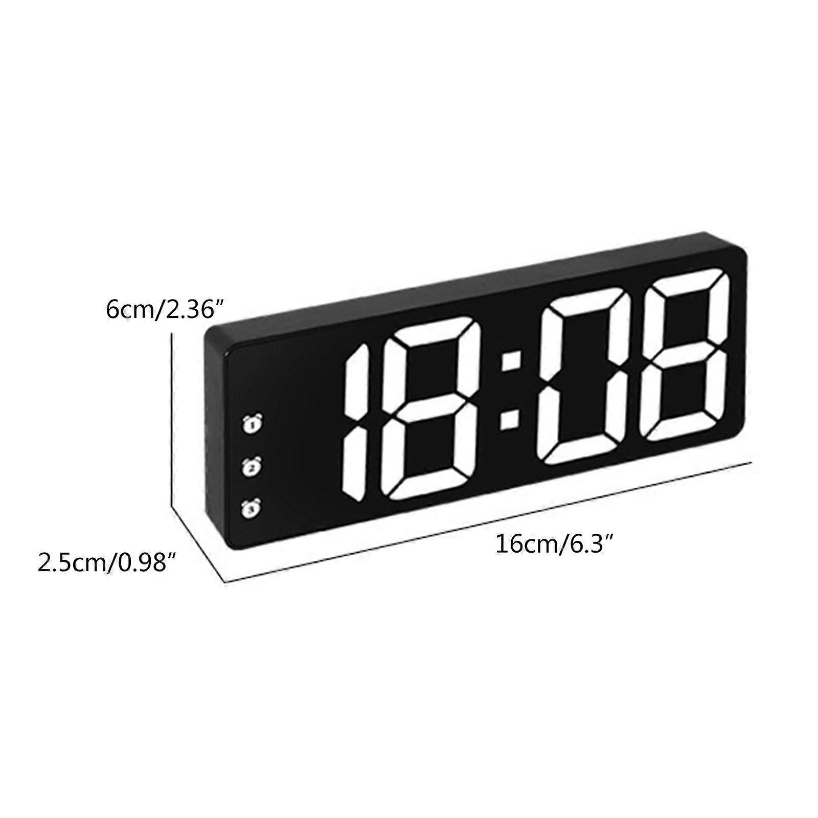 Large LED Display Digital Alarm Clock with Date Temperature Display Bed side Clock for Bedroom ...