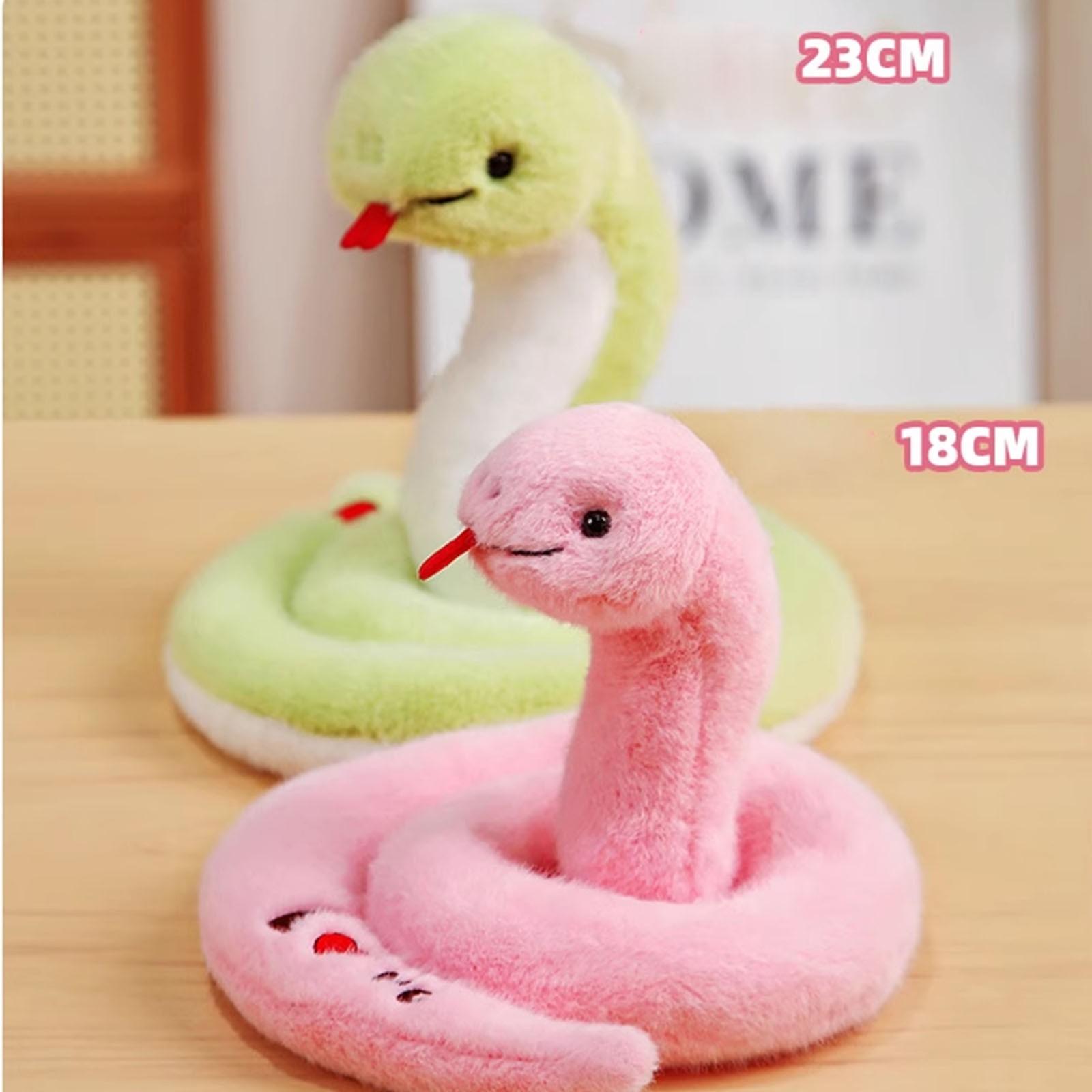 Pink Snake Couple Plushies Wedding Gifts Stuffed Snake Toy Cute Furry ...