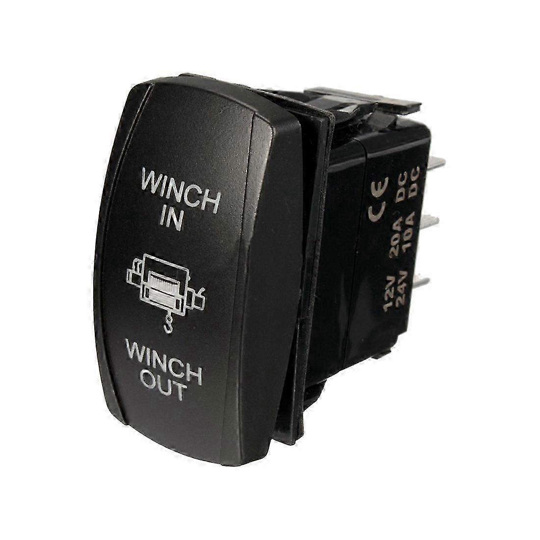 7Pin Laser Rocker Switch for Winch In/Out Control 12V with Blue LED (ON ...