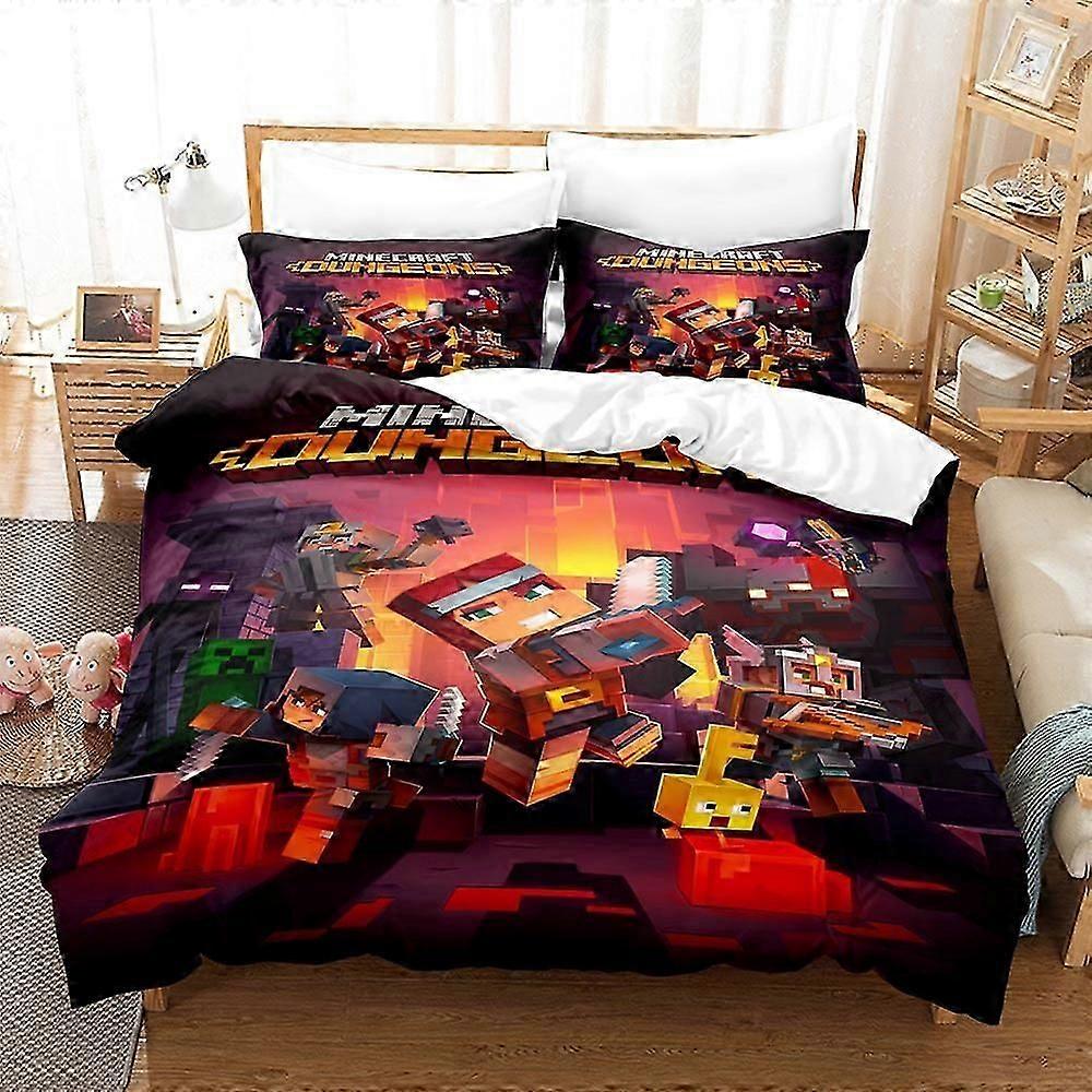 Minecraft Bedding Suit Duvet Cover 3D Printing Boy Girl Theme Room ...