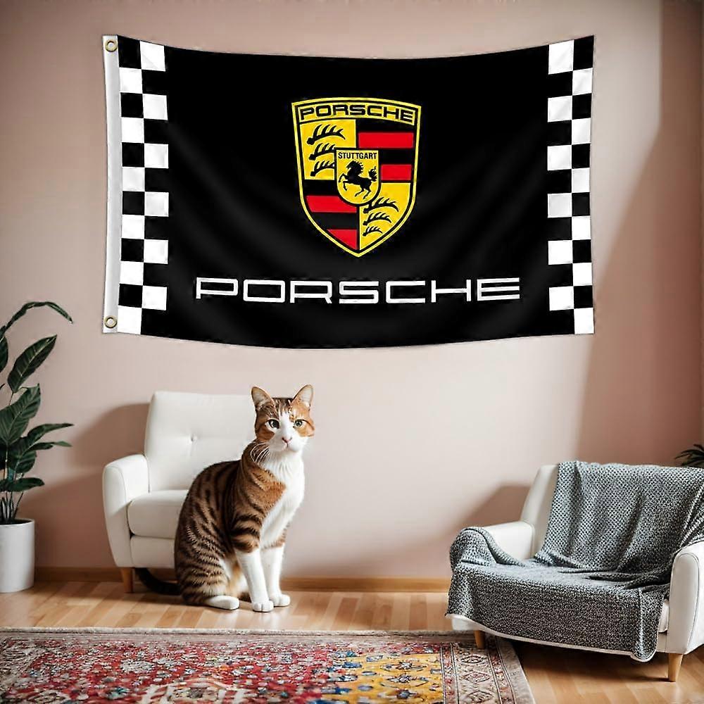 Felizer Porsche Flag Banner (20 x 8 Feet,, Vibrant Color, 150D ...