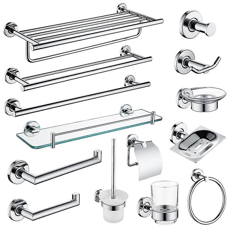 Bathroom accessory sets soap dish robe hook towel ring wall mount roll ...
