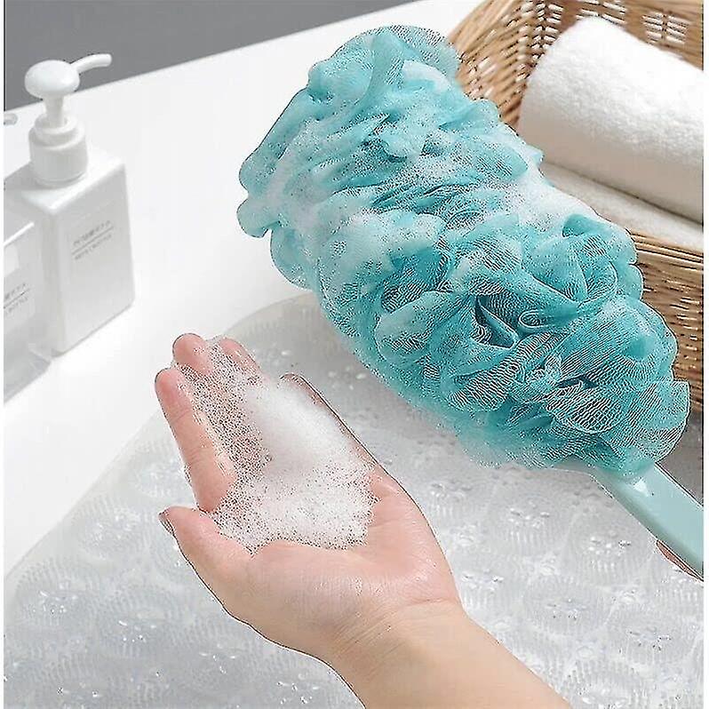 2 Pieces Long Handle Bath Brush, Shower Body Brushes with Bath Net ...