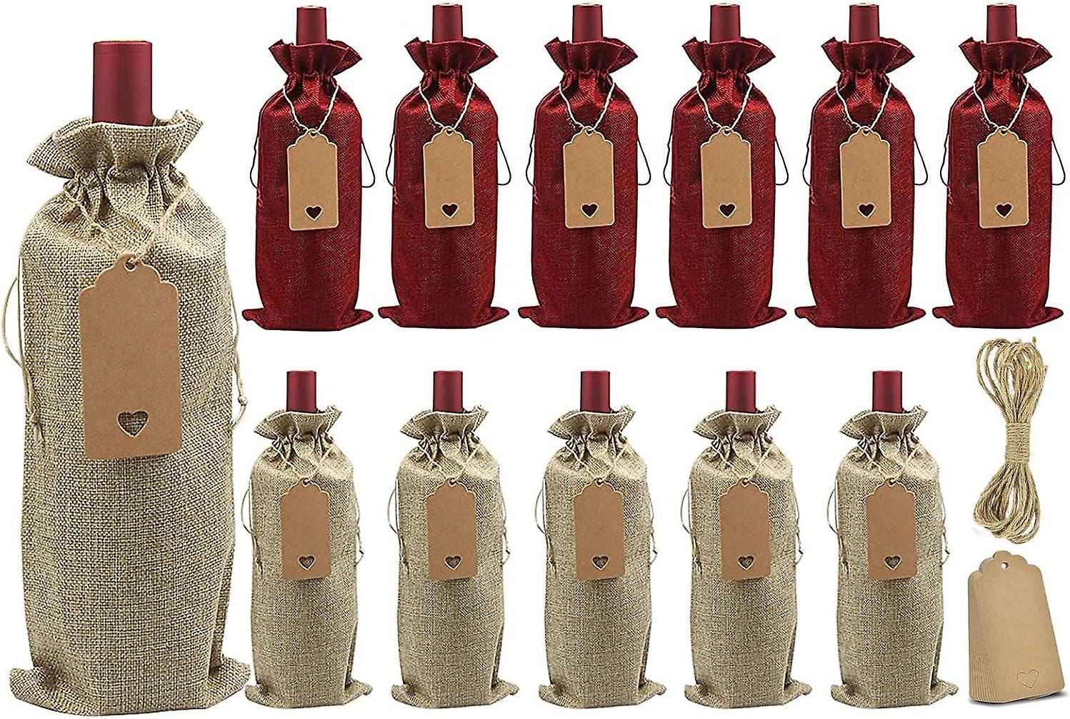 12 Pack Wine Bags, Wine Bottle Wrapper, Christmas Gift Bag, Birthday ...