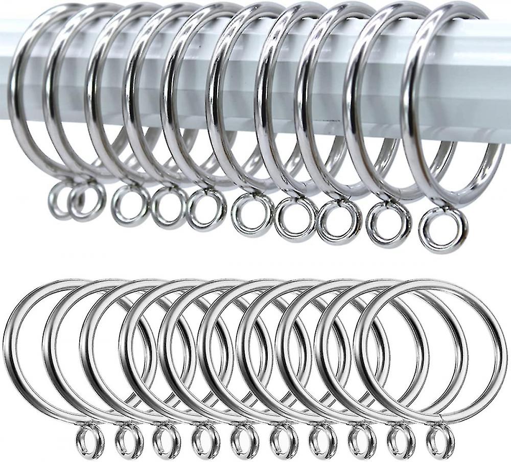 Pack Of 20 38mm Silver Metal Curtain Rings, Curtain Rod Rings, Hanging ...