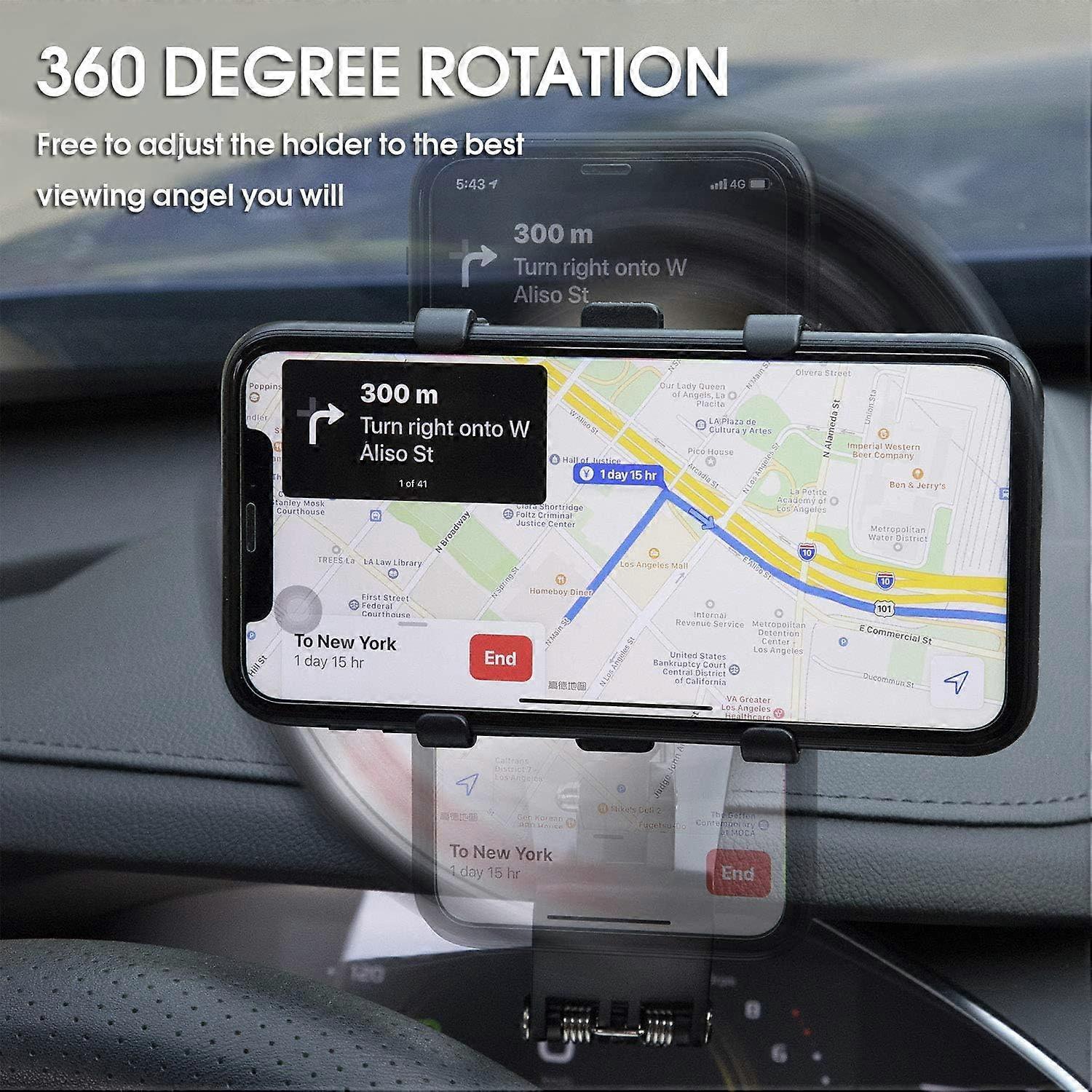 Car Mobile Phone Holder 360 Degree Rotation Car Dashboard Cell Phone ...