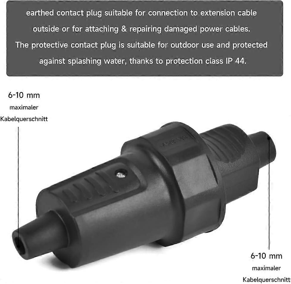 3 IP44 Male Plugs and 3 Female Sockets, 2-Pin 250V 16A IP44 Plug ...
