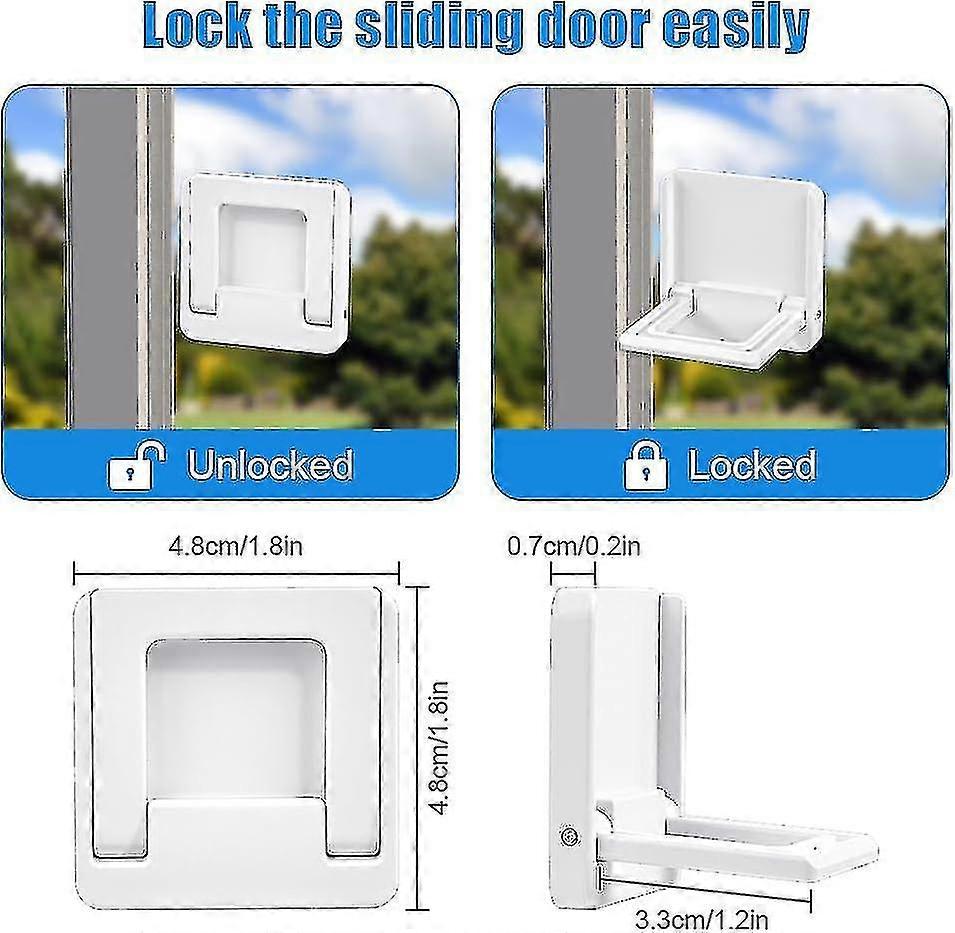 Baby Sliding Door Locks, 4 Pcs Sliding Glass Door Child Lock, Sliding ...