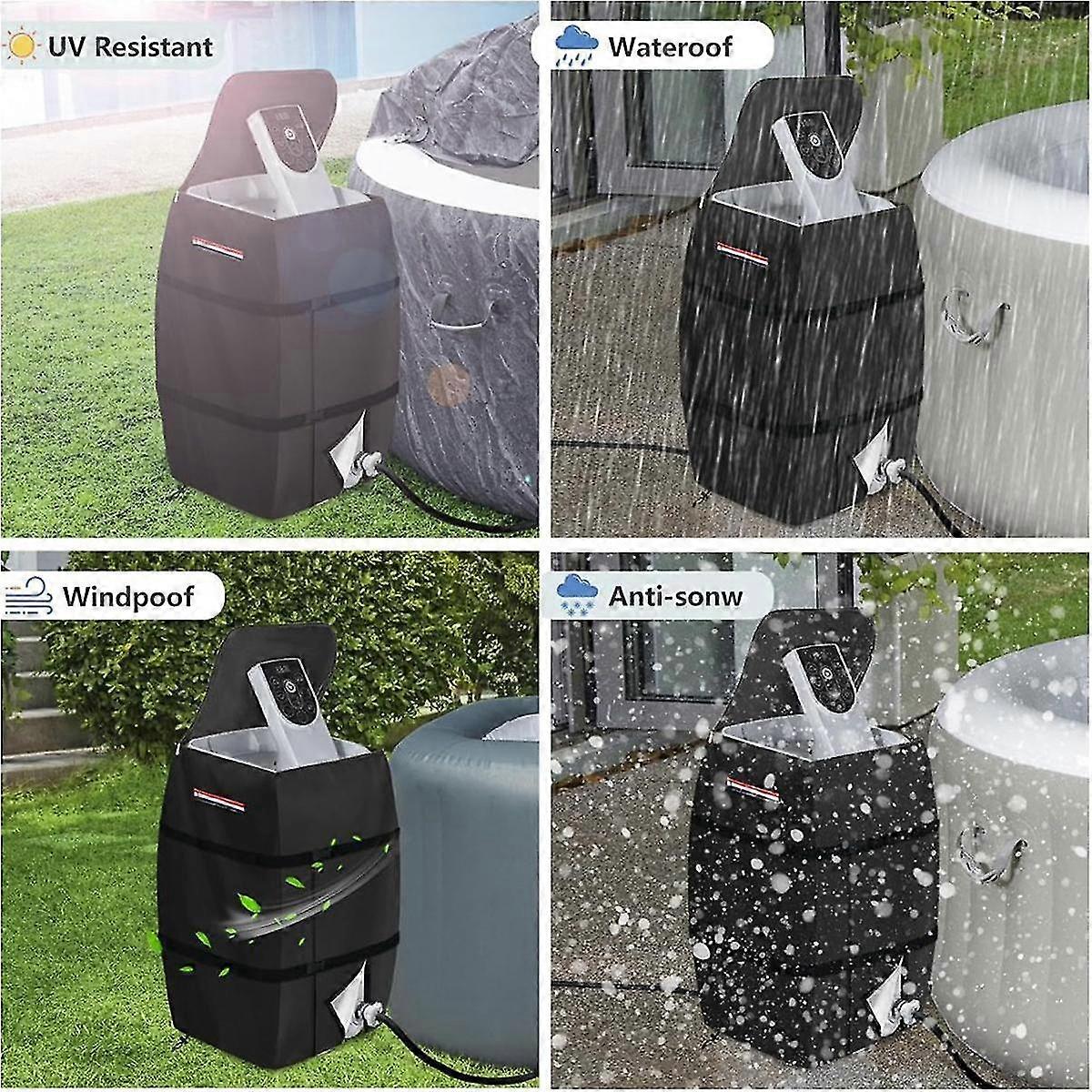 Hot Tub Spa Heater Pump Cover, Waterproof Heavy Duty Cover for Hot Tub ...