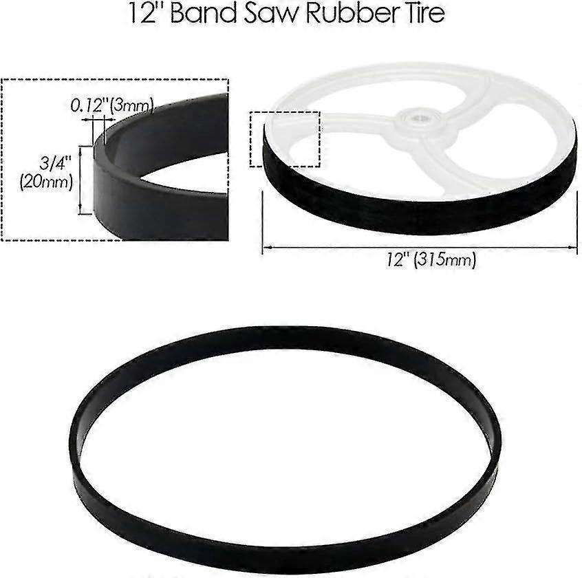 Band Saw Tires Rubber Band 8-14 Inch For Bandsaw Scroll Wheel Rubber ...