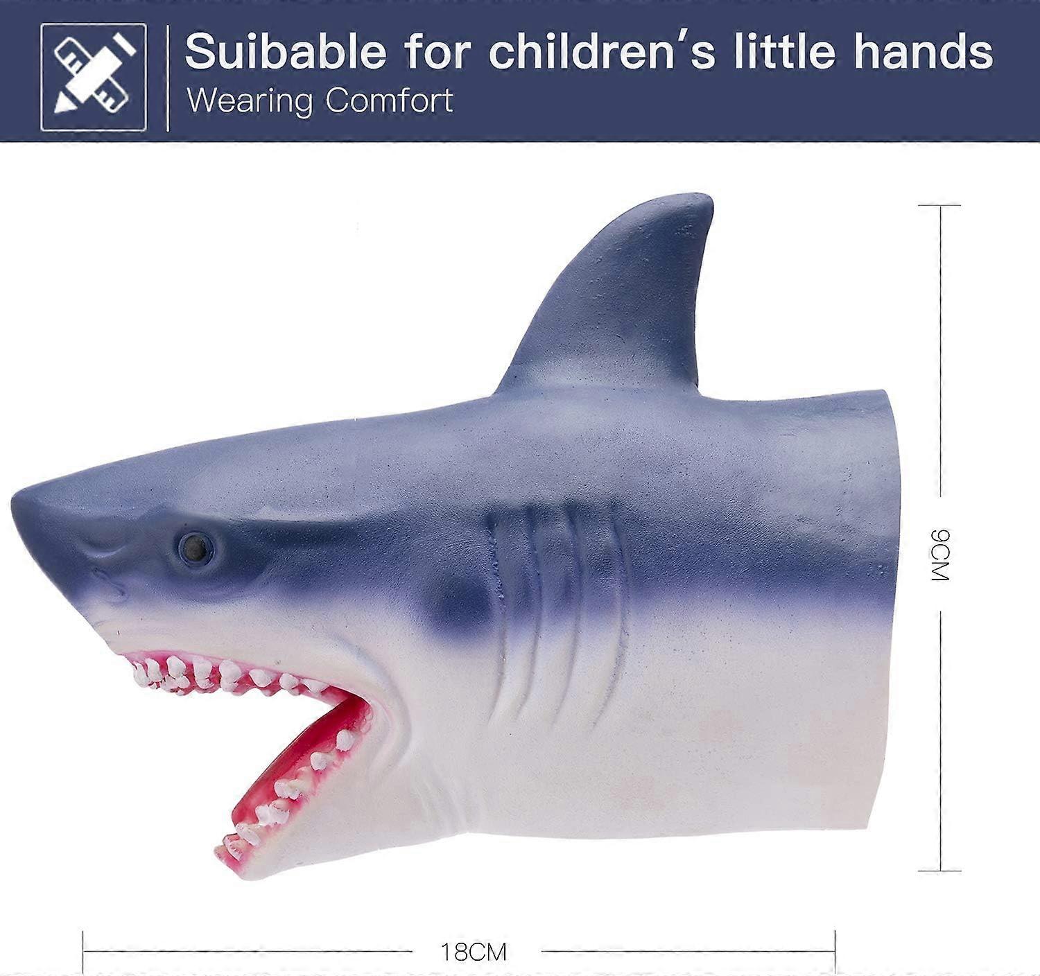 Puppet Toys,Soft Rubber Realistic Shark Head Hand Puppets for Kids ...