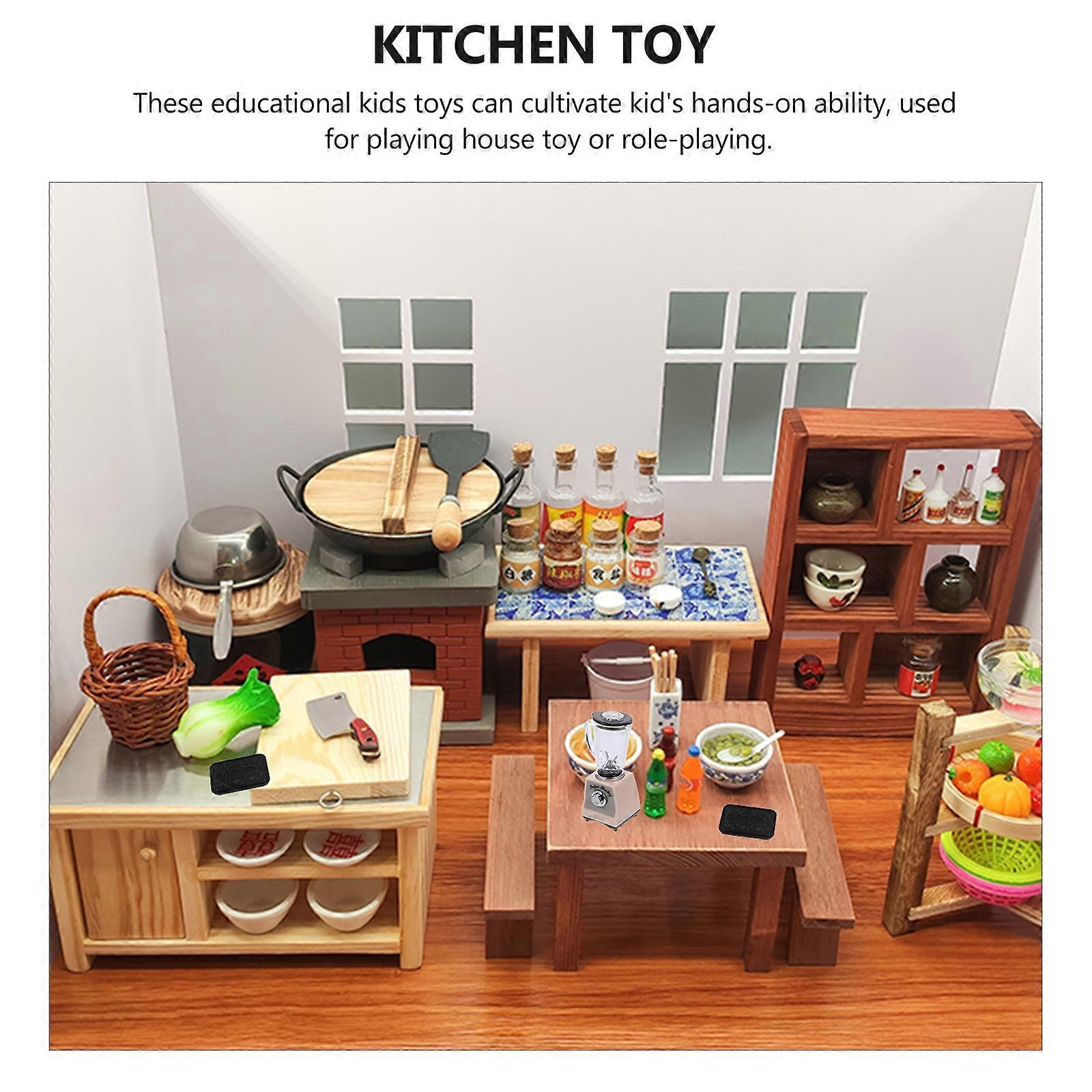 Blender Toy Kitchen Smoothie Machine Play Kitchen Accessories for Kids ...