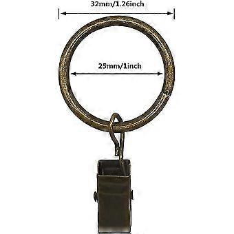 60 Pack Rustproof Round Curtain Rings 1.26 Inch Inner Diameter Solid ...