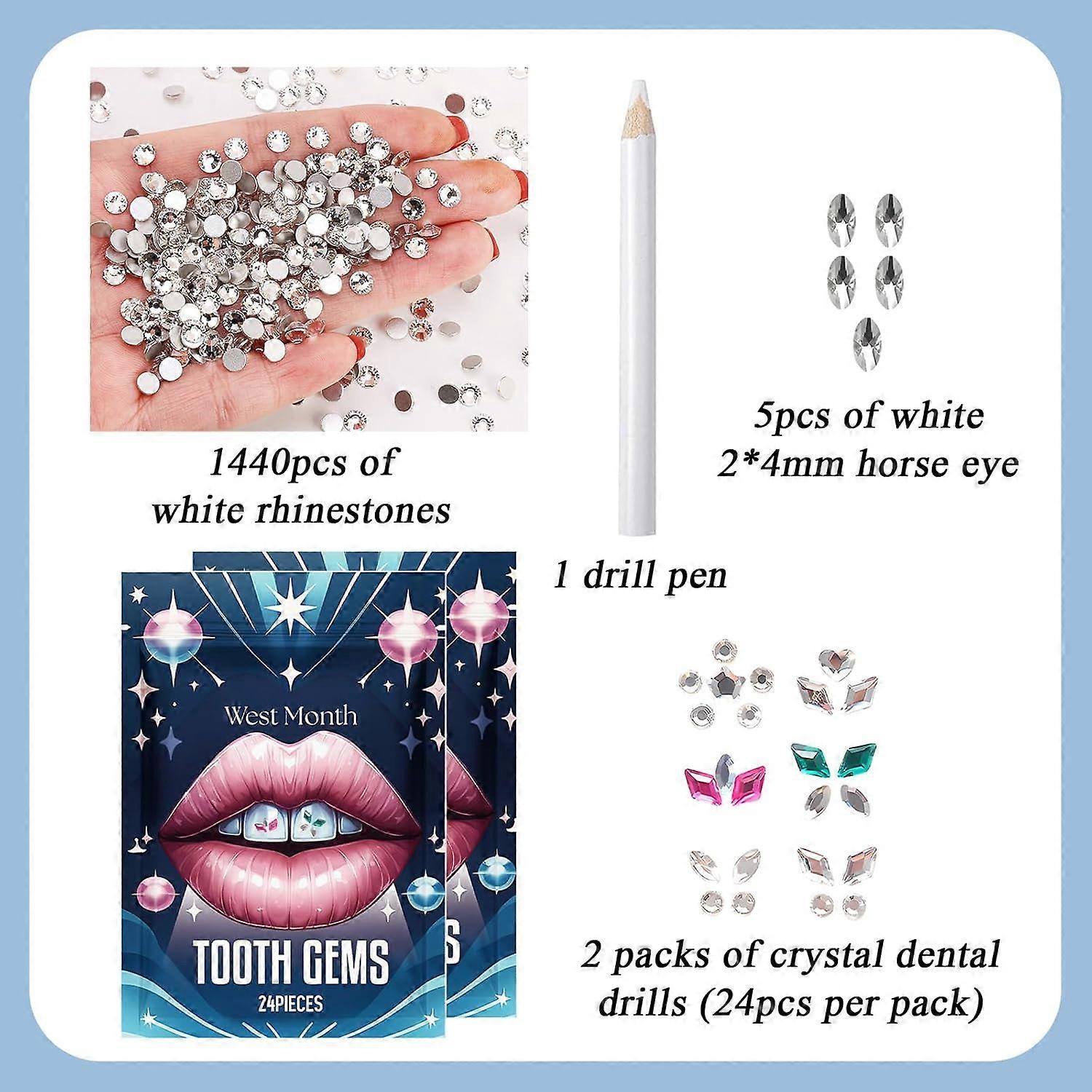 Professional Dental Rhinestone Kit - Tooth Jewelry Gems & Glue with ...