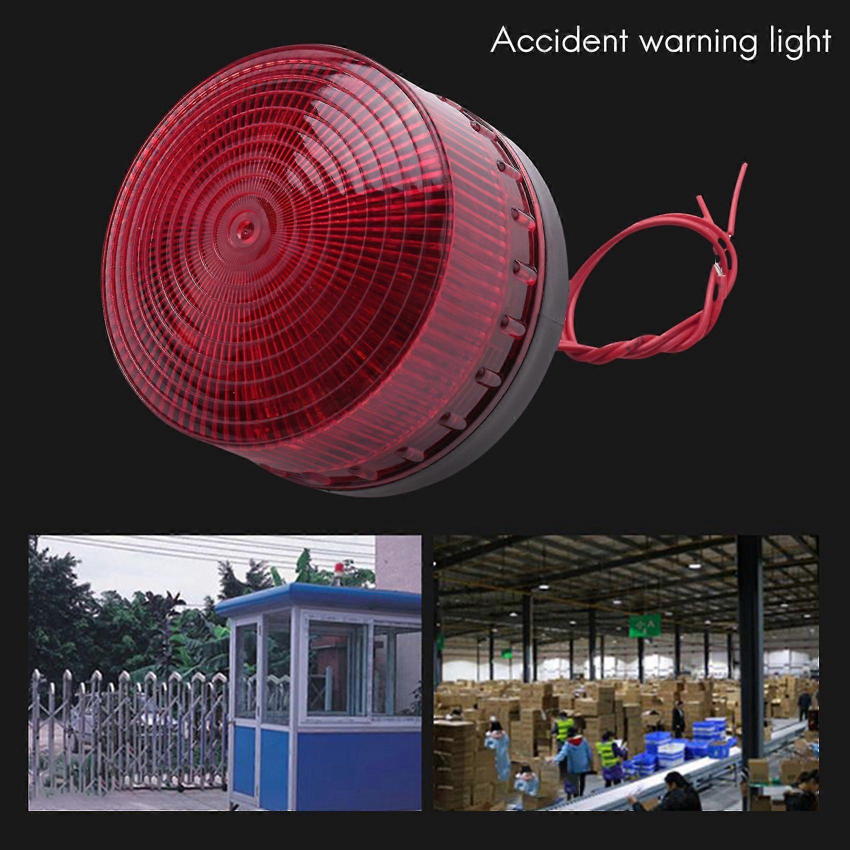 Ac 220v Industrial Led Flash Strobe Light Accident Warning Lamp Red Lte ...
