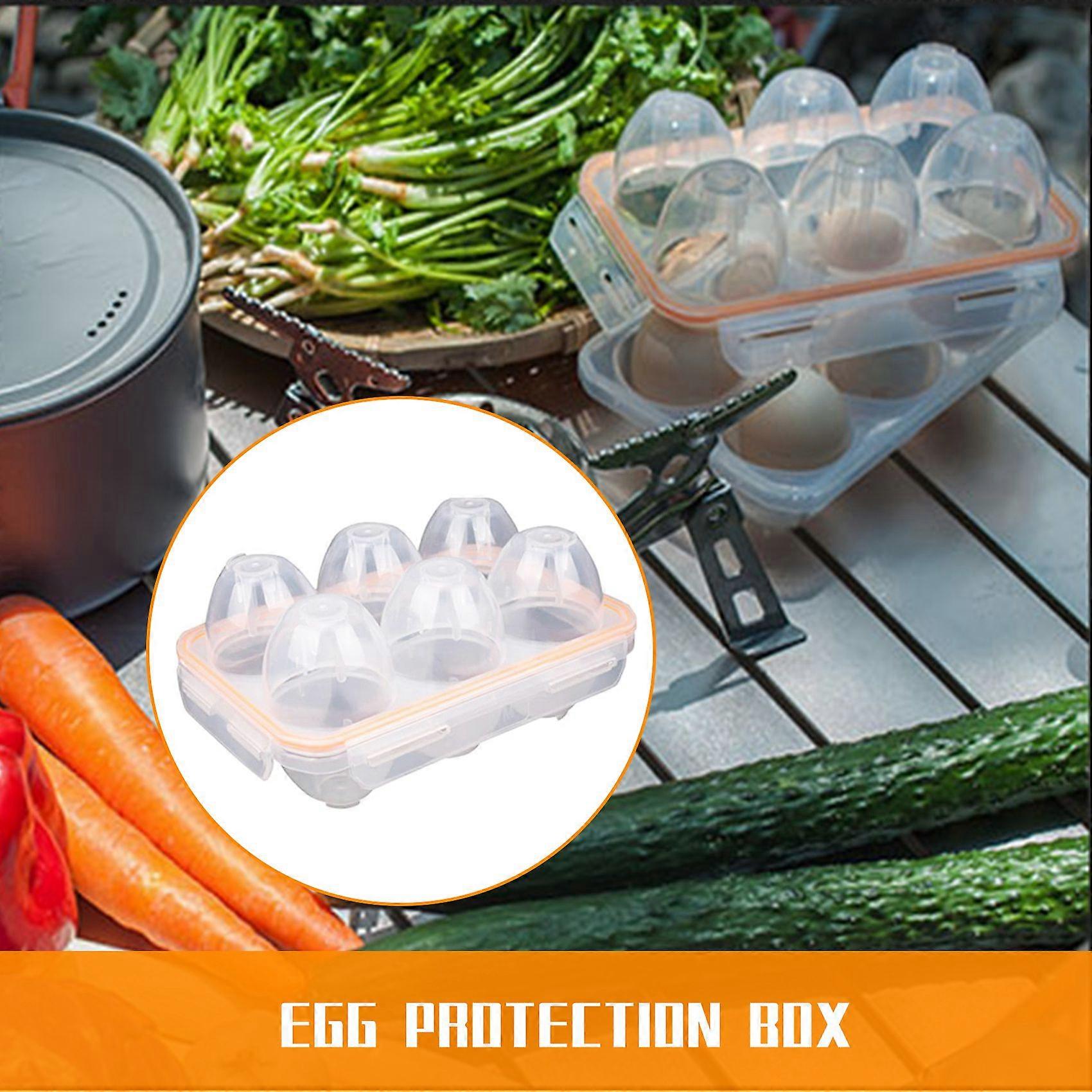 Portable Camping Shockproof and Leakproof 6 Eggs Carrier Container Case ...