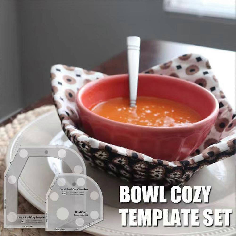 Bowl Cozy Template Cutting Ruler Clear Acrylic Bowl Wrap Sewing Pattern ...