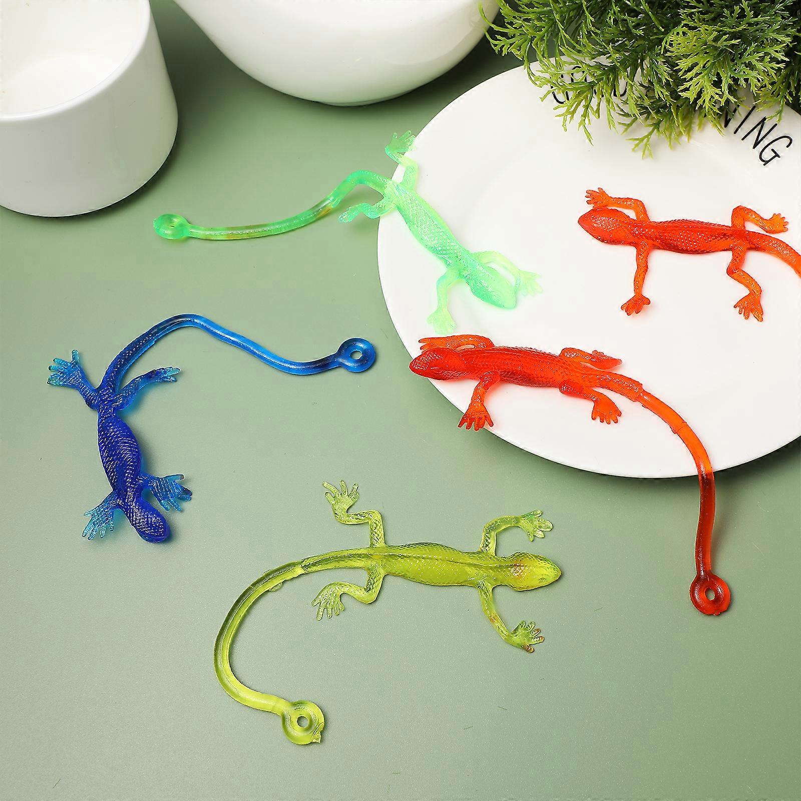 5 Pcs Lizard Toys Sticky Lizard Stretchy Lizard Toy Squishy Toys Lizard ...