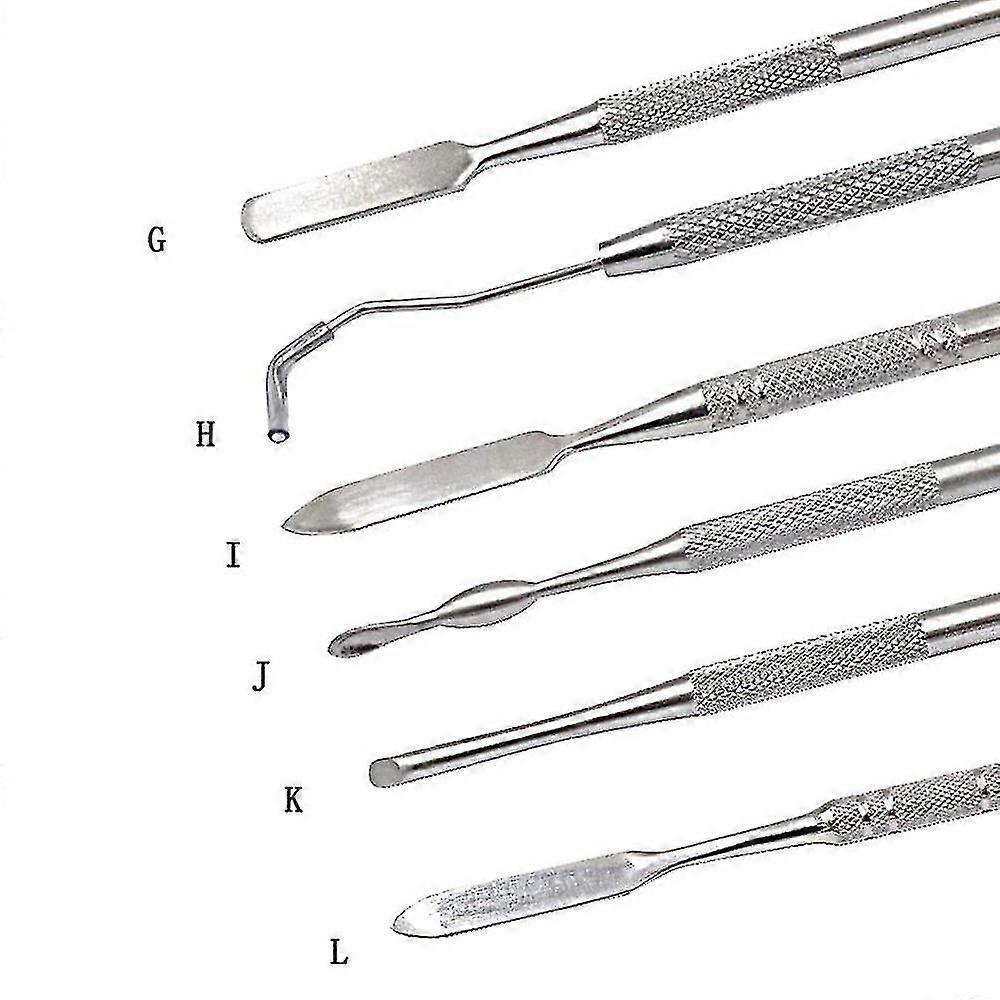 12 Pcs Wax Carvers Set Double Ended Dental Wax Modeling Sculpting Tools Dental Picks Polymer ...