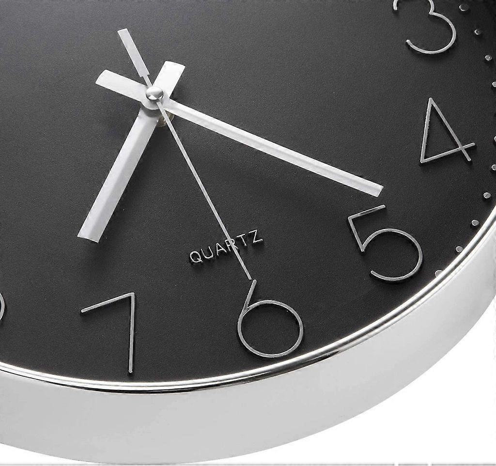 12 Inch Modern Quartz Silent Wall Clock with Arabic Numeral Wall Clocks ...