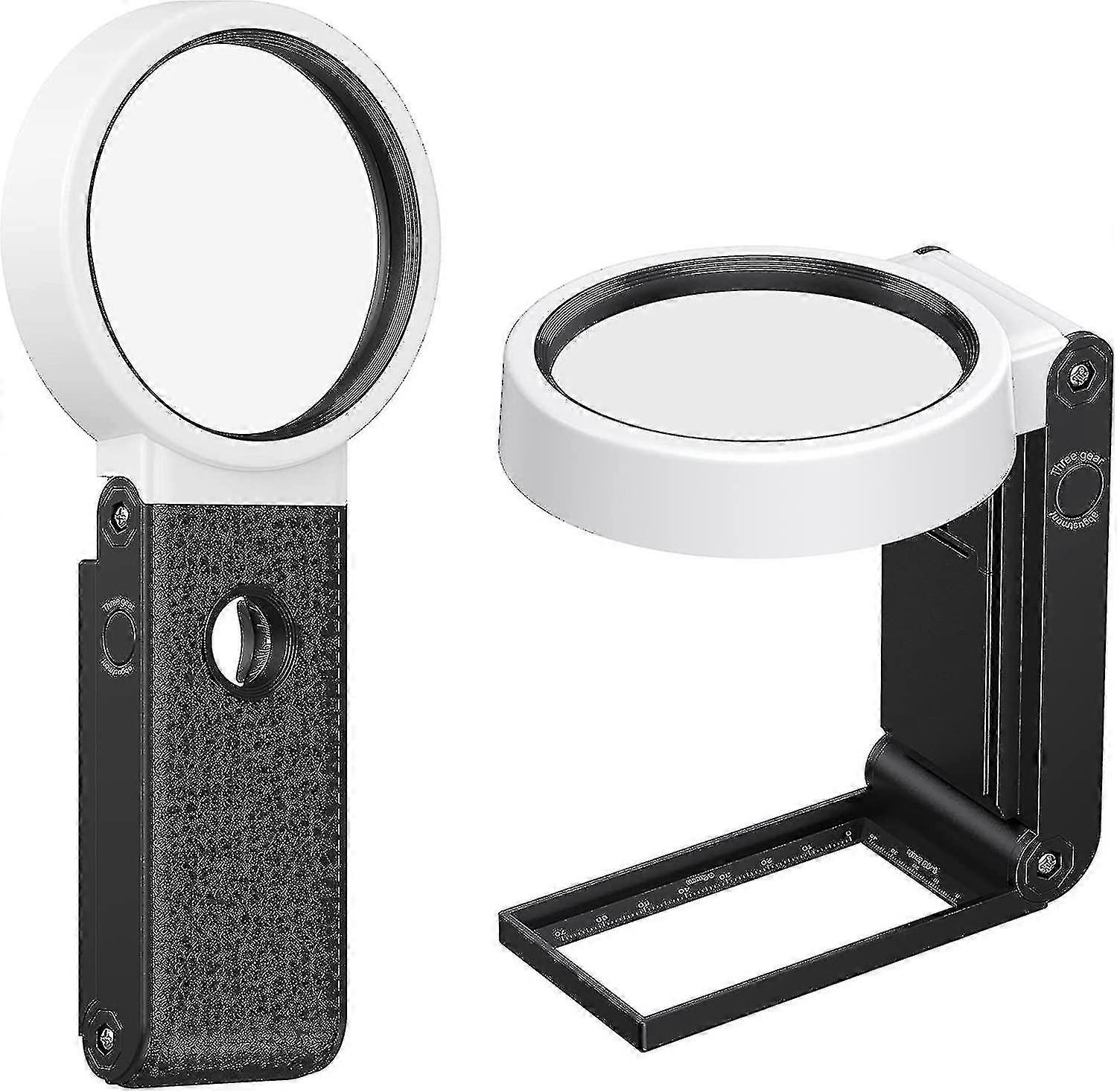 Magnifying Glass With Led Light Standable - 25x 8x Handheld Foldable ...