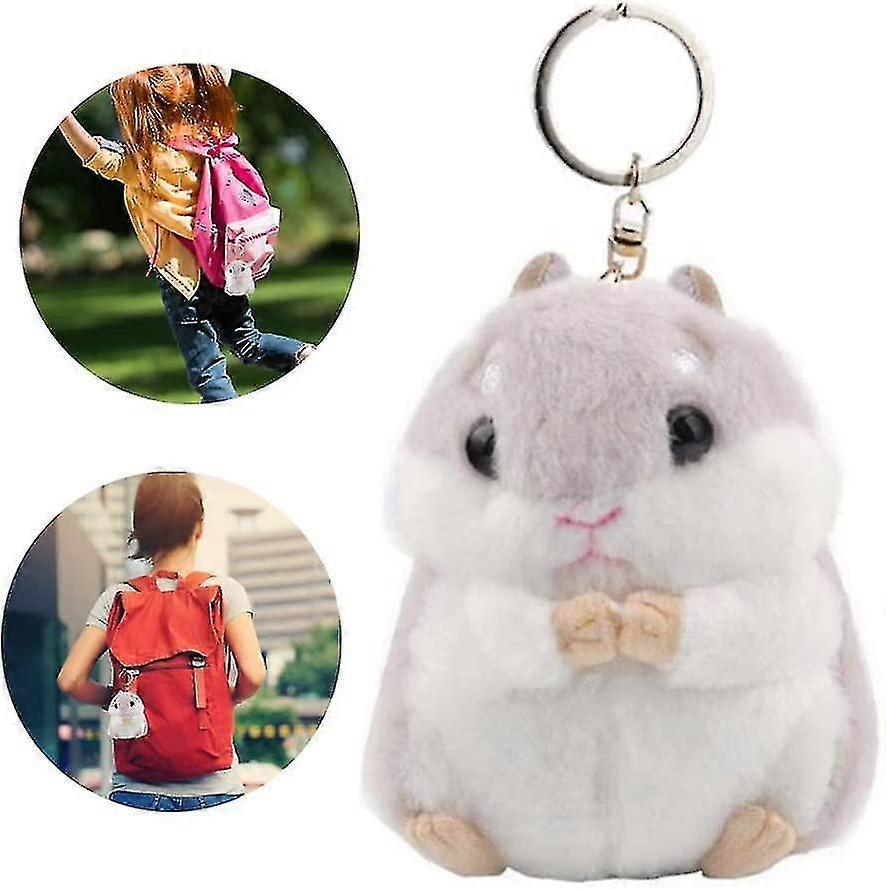 Hamster Keychains Mini Plush Animal Keyrings Hamster Plush Keychain ...