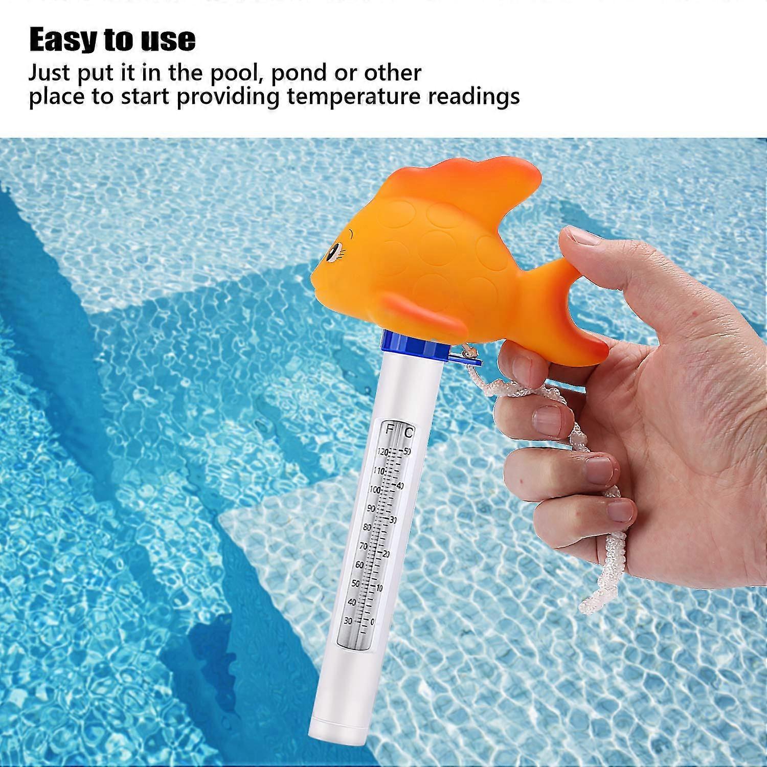 Swimming Pool Thermometer, (Gold) Floating Pool Thermometer Cartoon ...