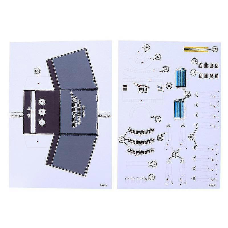 3d Spacex Falcon Heavy Rocket Diy Paper Model | Fruugo DK