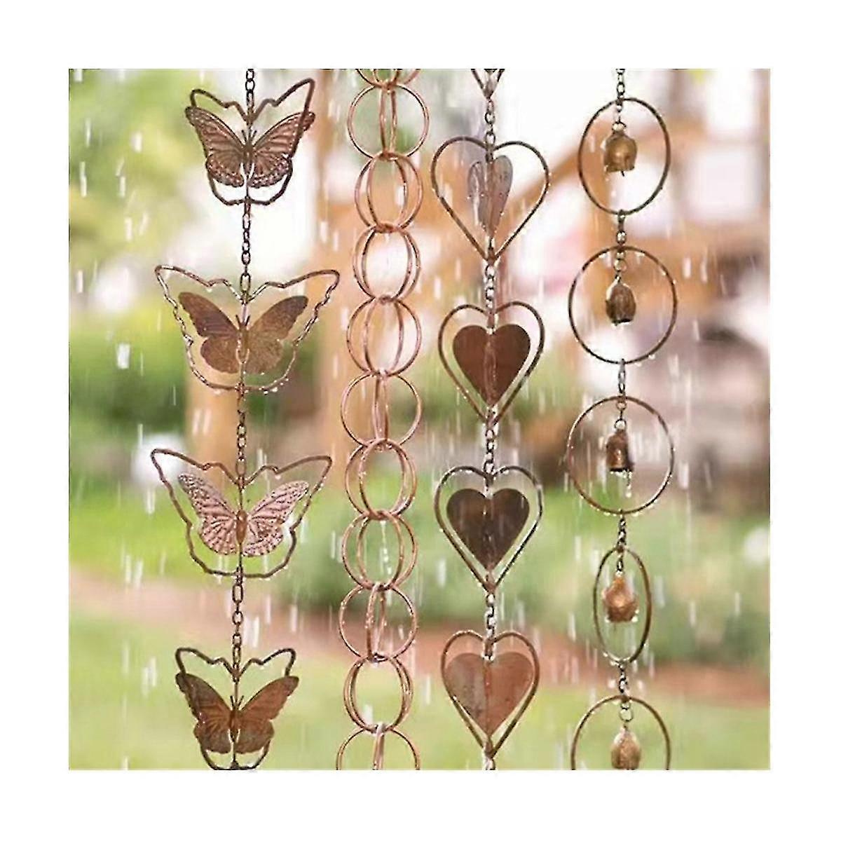 Steel Leaf Rain Chain, Garden Gift for Mom, Gutters, Rain Catcher for ...