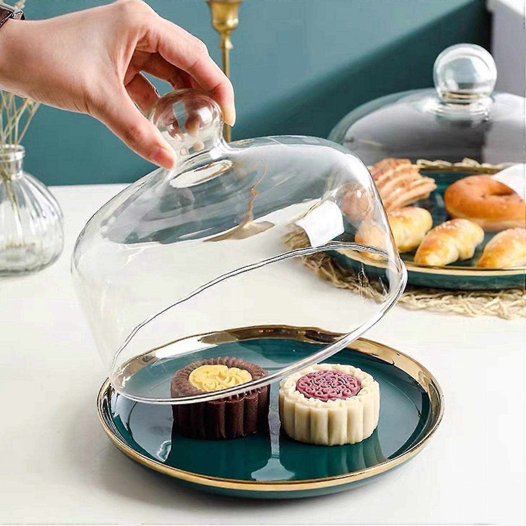 Cake Stand Cake Plate Server With Dome Dessert Cake Cover Dish Dome ...