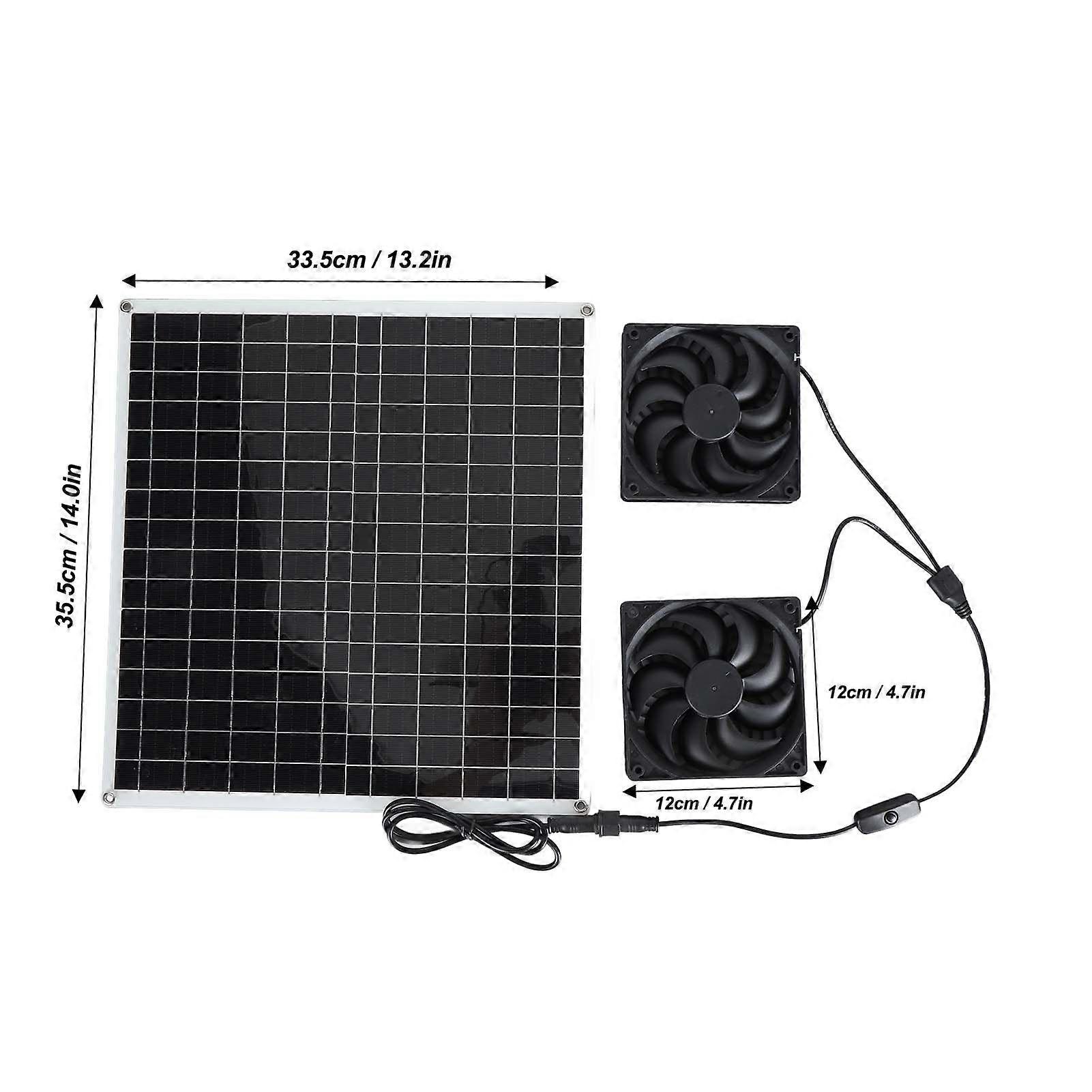 Solar Exhaust Fan High Efficiency Monocrystalline Solar Panel IP65 ...