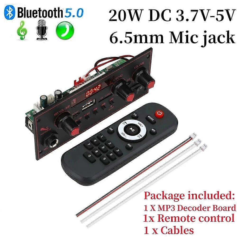 20W Amplifier DC 5V MP3 WMA WAV Decoder Board Bluetooth Audio Module ...