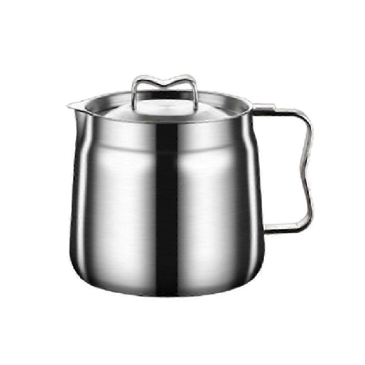 2026 New 1.5L Stainless Steel Oil Filter Pot Lard Strainer Tank ...