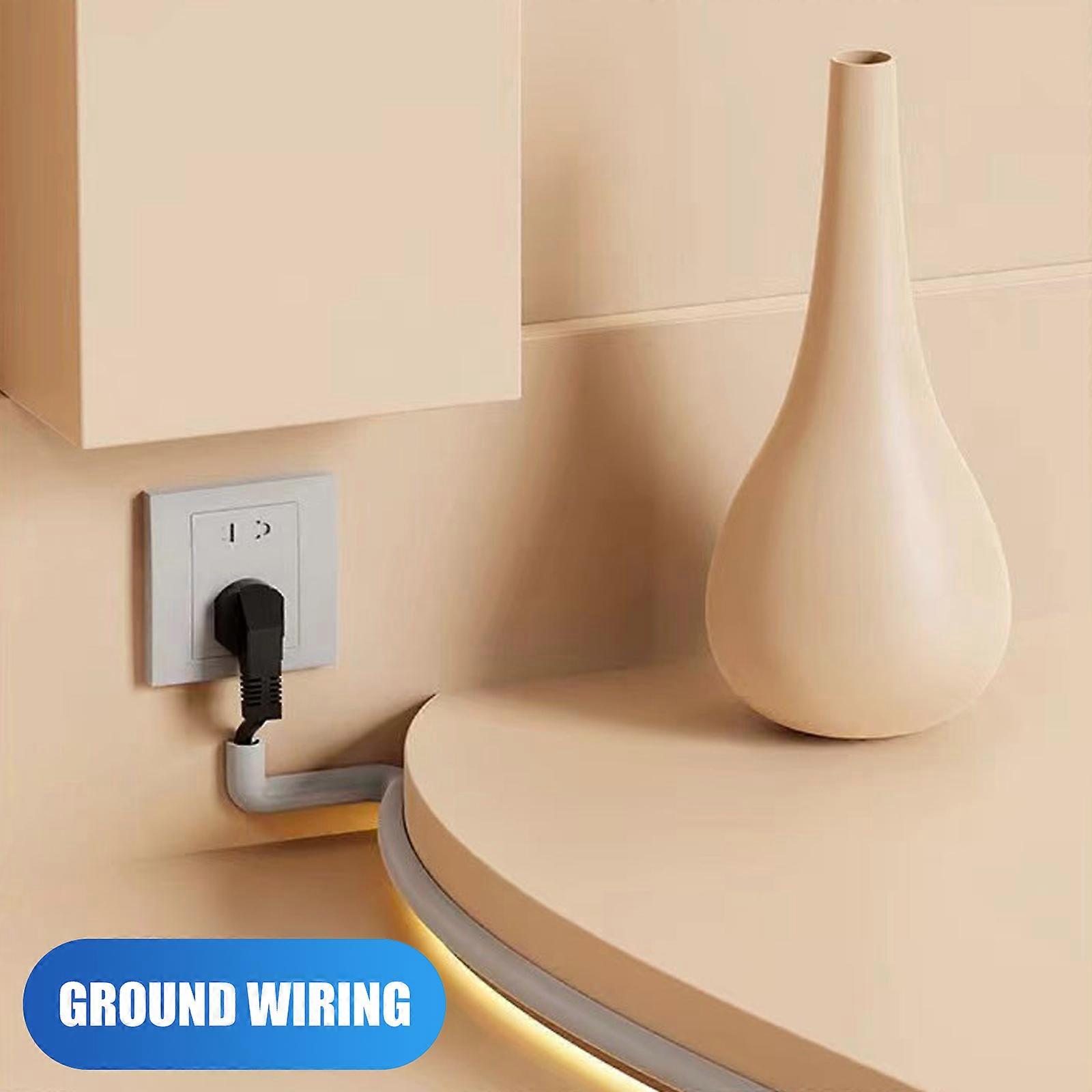 PVC Wire Slot Floor Cord Cover Self-Adhesive Cable Protector Extension ...