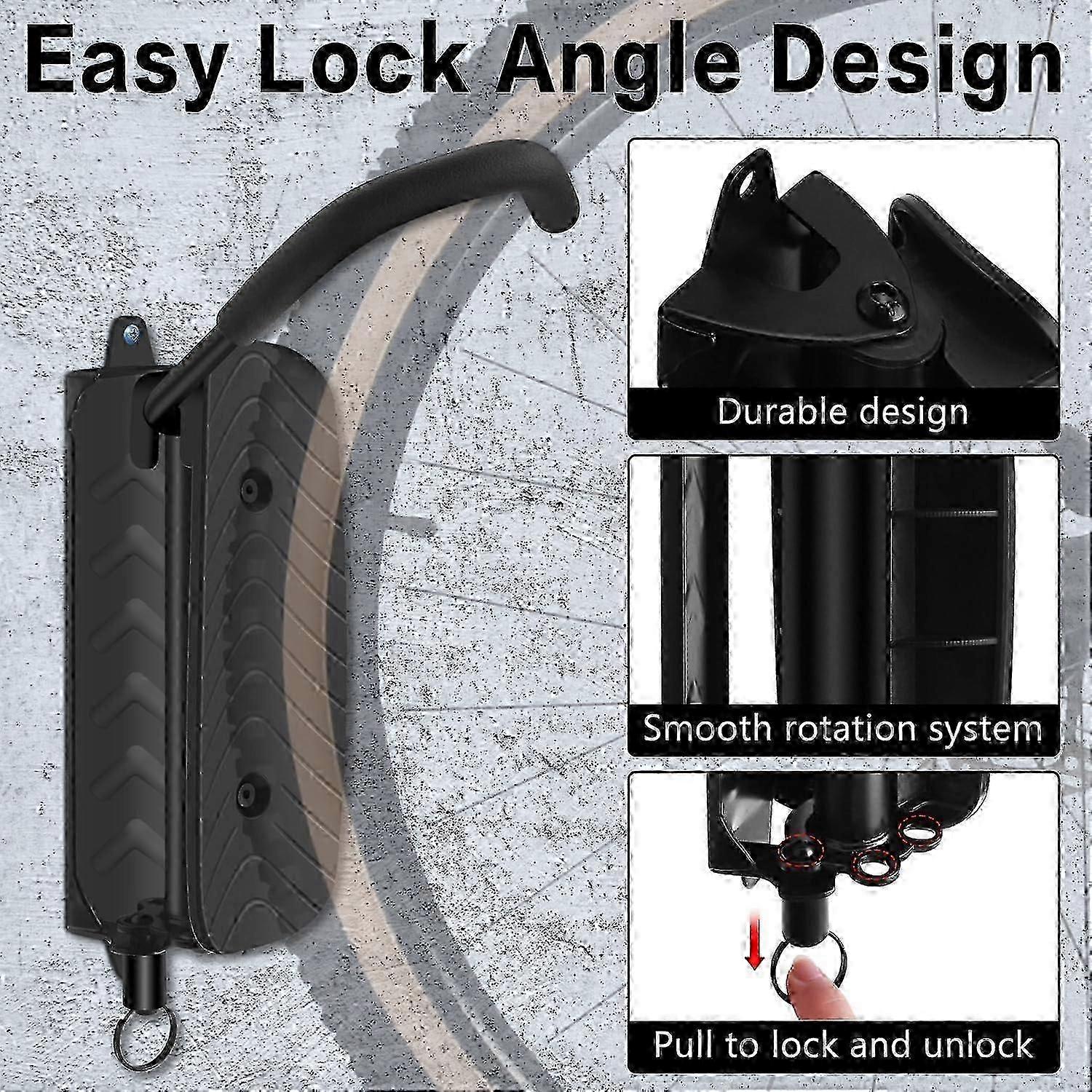 Wall Mount Bicycle Carrier - Swivel Bike Rack Angle and Wall Distance ...