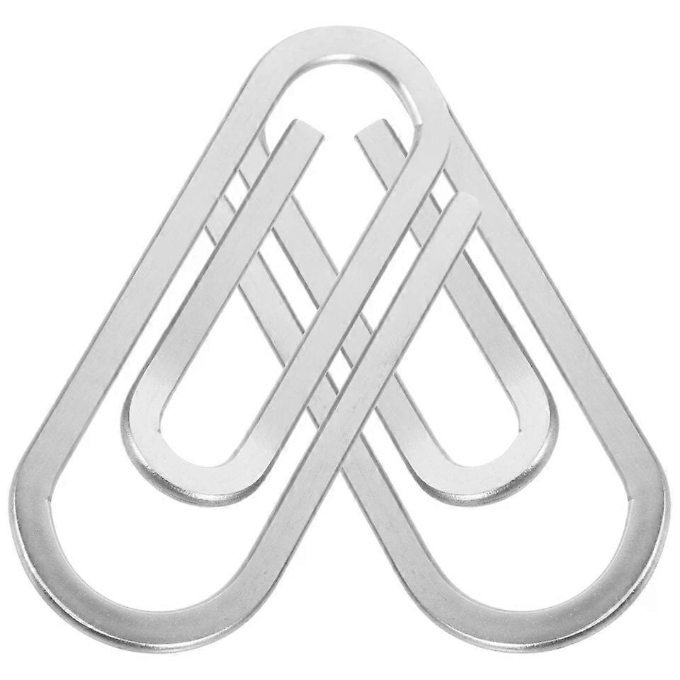 Money Clips, 2PCS Silver Stainless Steel Men's Wallet Office Paper Clip ...
