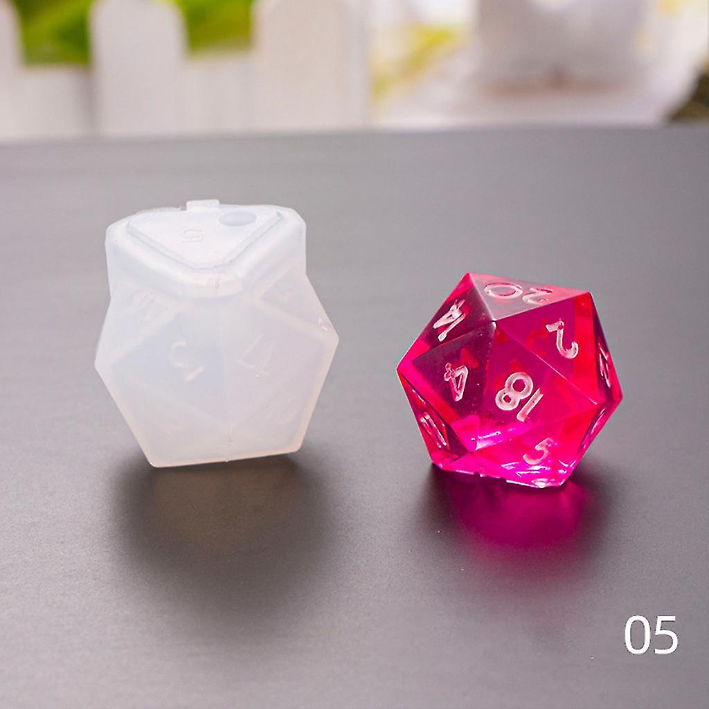 Diy Crystal Epoxy Mold Dice Fillet Shape Multi-spec Digital Game High ...