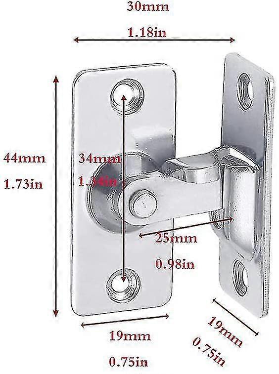 304 Stainless Steel 90 Degree Right Angle Hook Lock Hook For Sliding ...