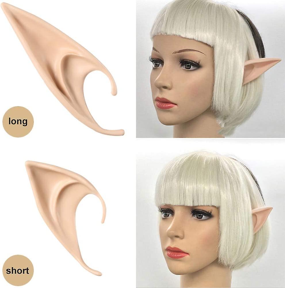 2 Pairs Elf Ears - Medium and Long Style Cosplay Fairy Pixie Elf Ears ...