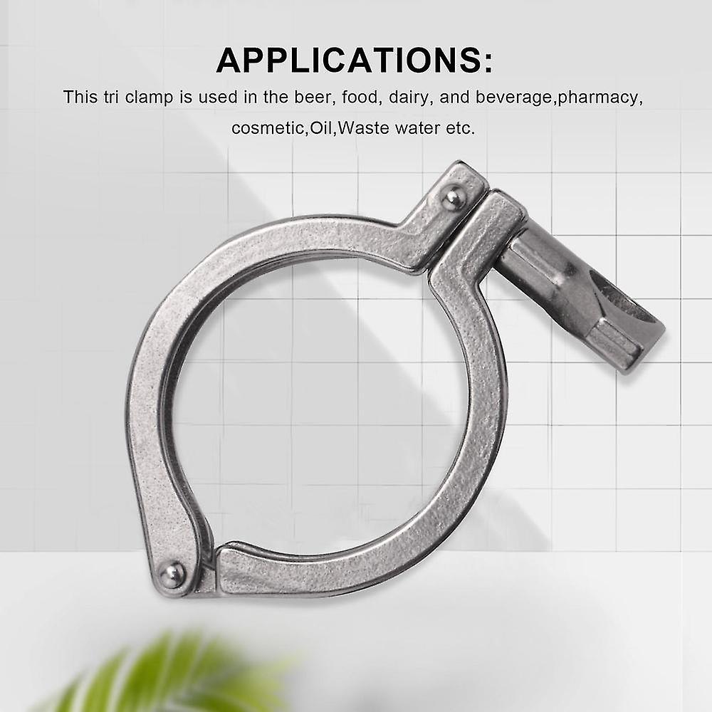2st Tri-clamp Steel Single Pin Heavy Duty Tri Clamp med vingmutter för ...