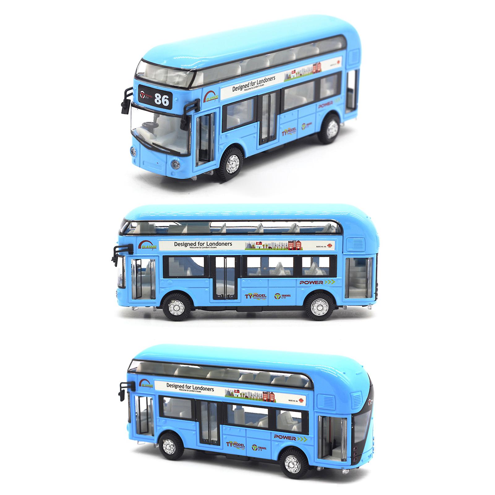 Lovely Alloy Tourist Bus Model Pullback Car Figure Children Gift Home ...