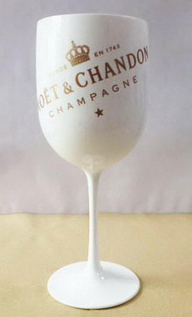 2piece Of Plastic Wine Party White Champagne Moet & Chandon Glass ...