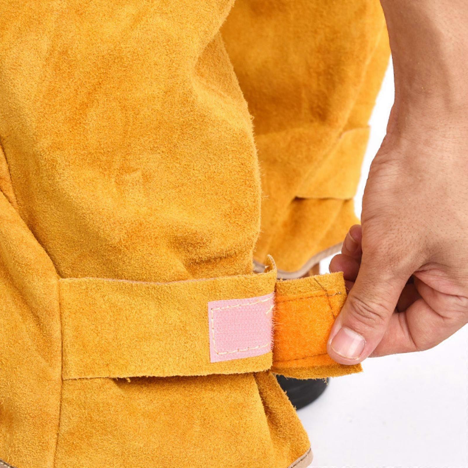 Cowhide Welding Jacket Pants Suit Anti Scald Protective Gear Welder ...