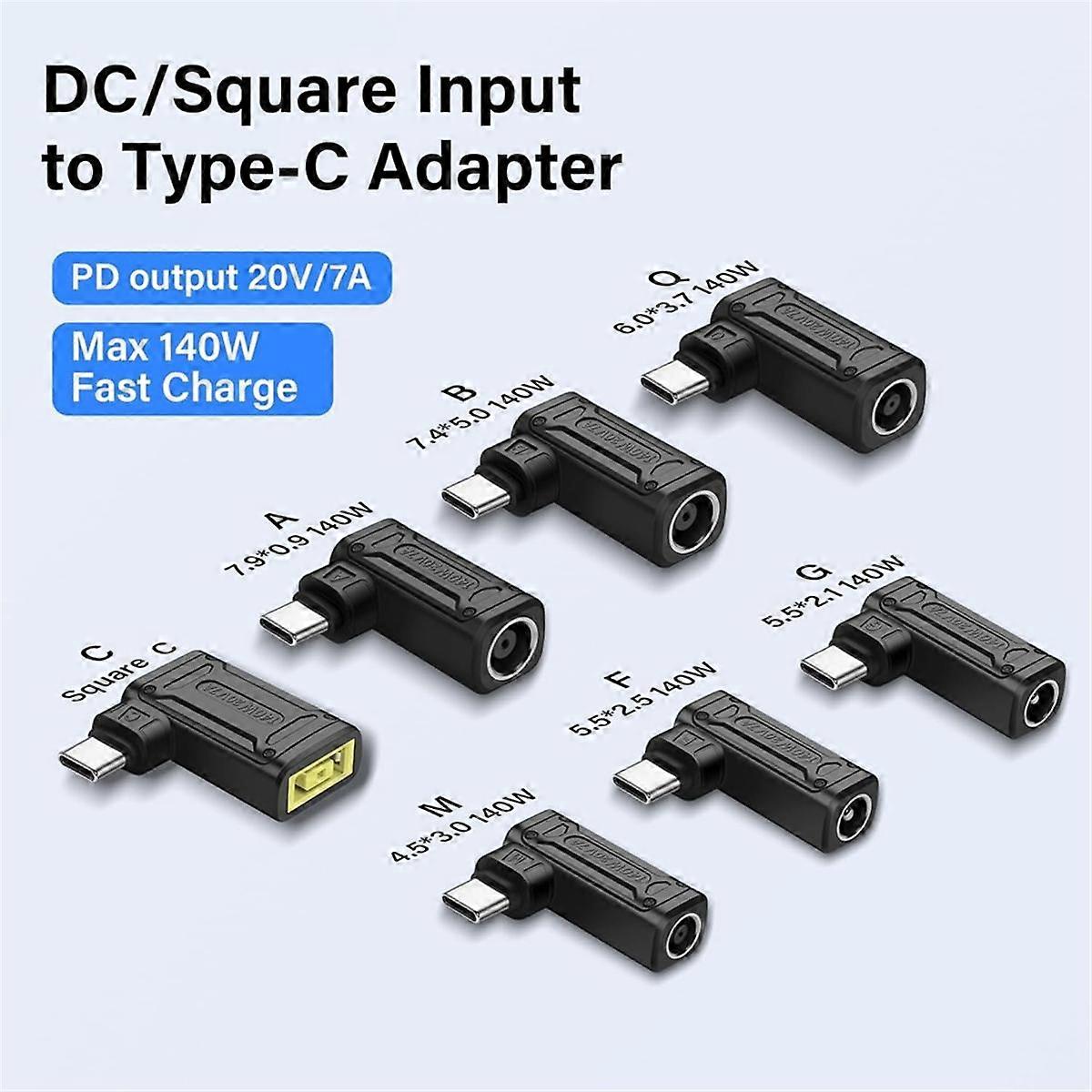 PD 140W DC to Type C Power Charging Adapter DC Female Input to USB C ...